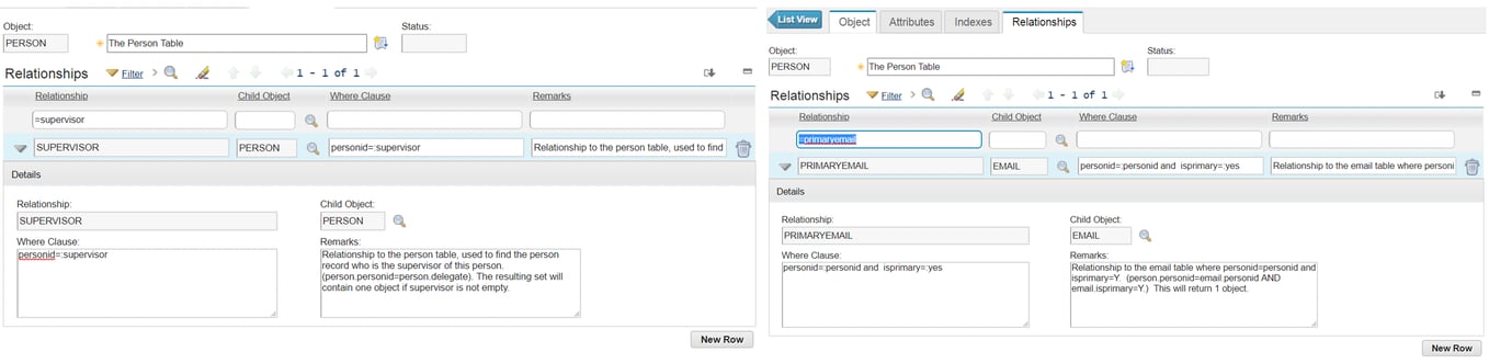 Maximo Relationships